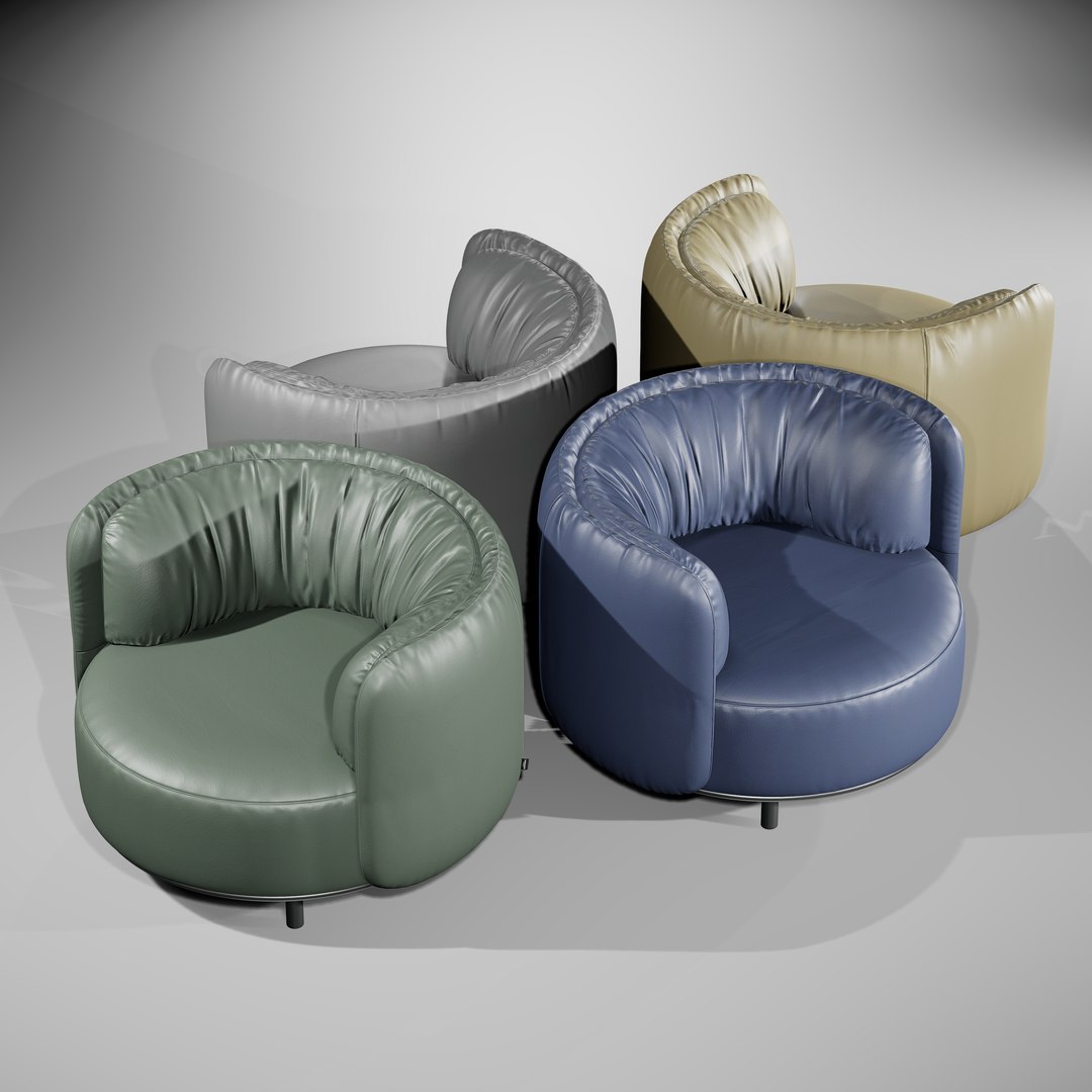 Natuzzi Wave Armchair 3D model - TurboSquid 1753981