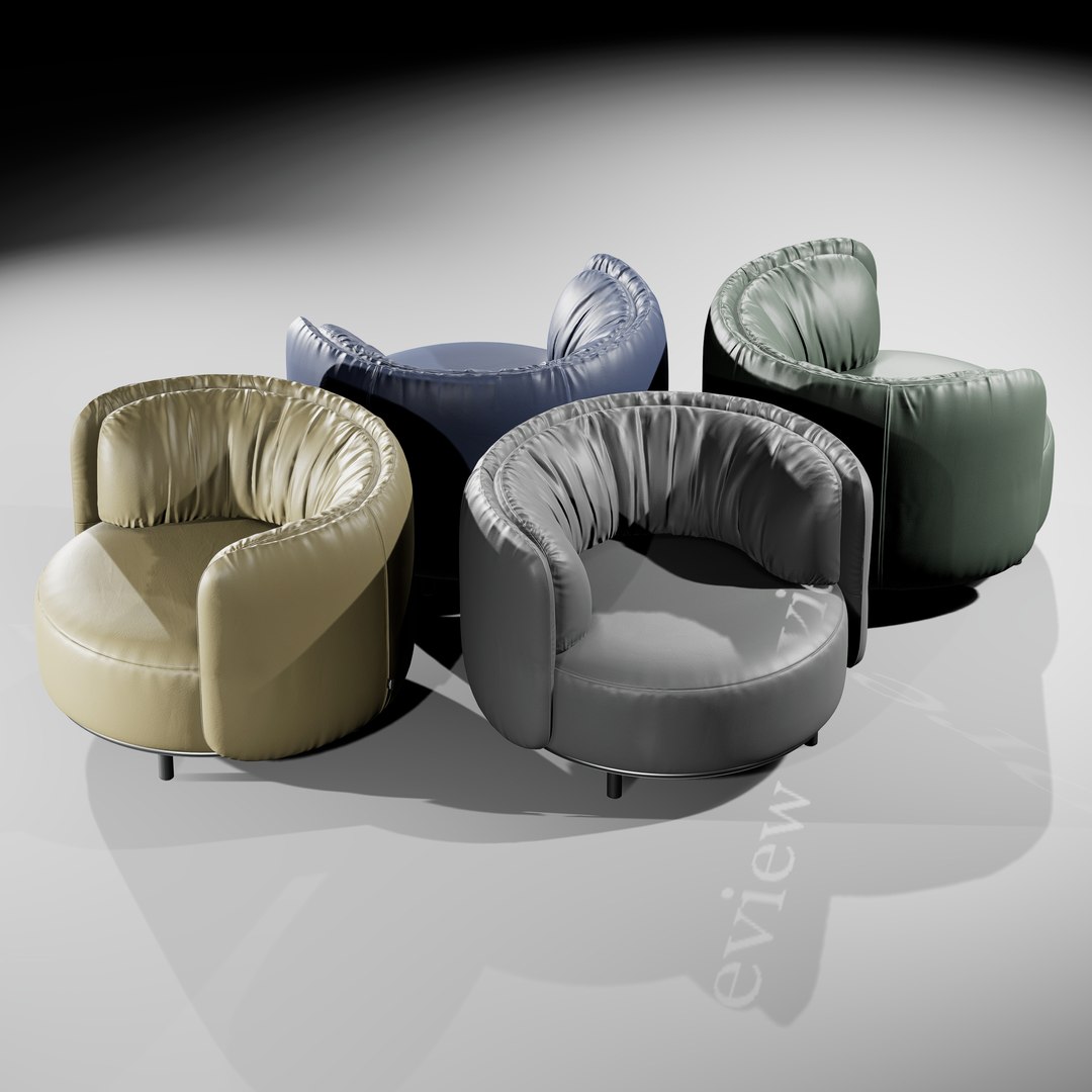 Natuzzi Wave Armchair 3D model - TurboSquid 1753981