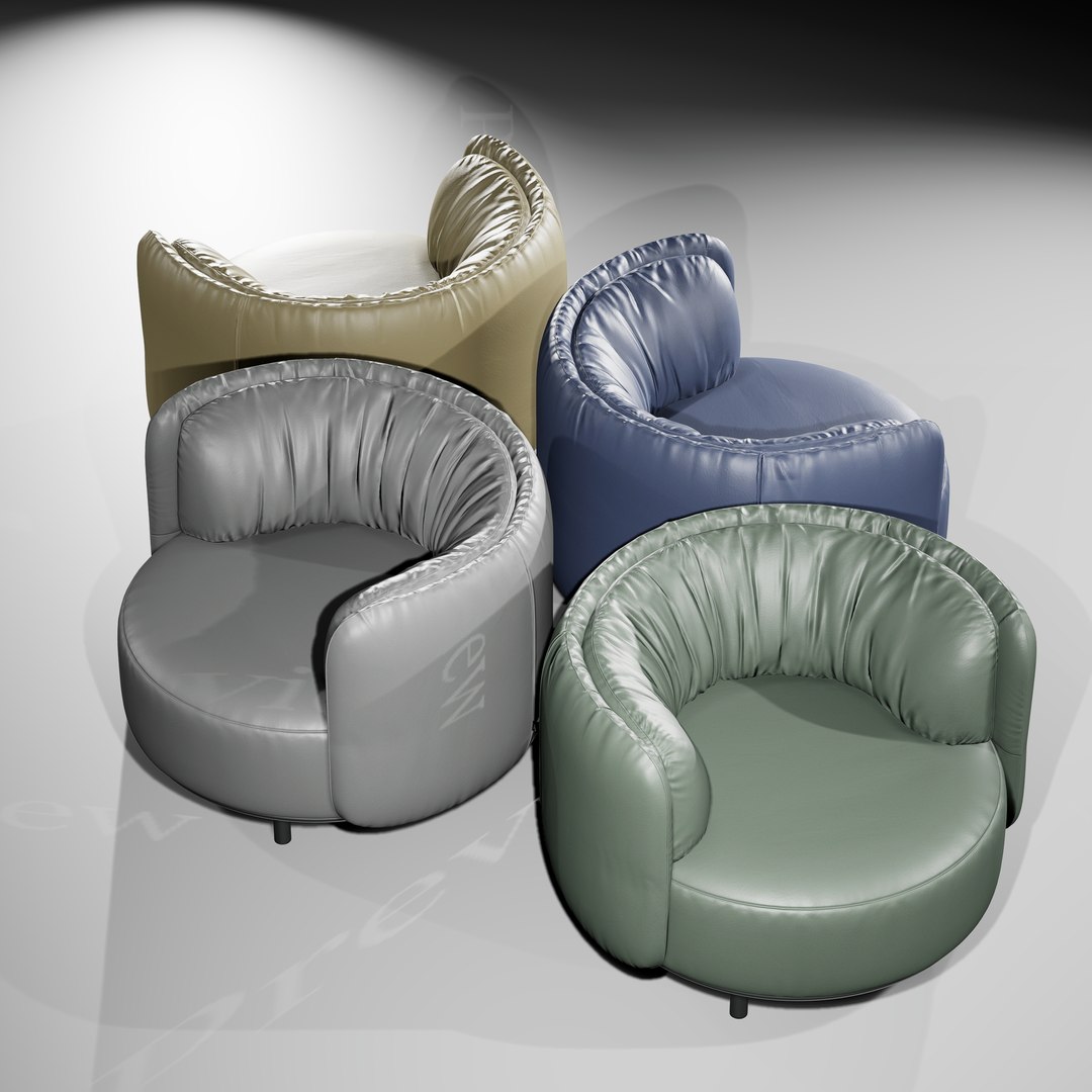 Natuzzi Wave Armchair 3D model - TurboSquid 1753981
