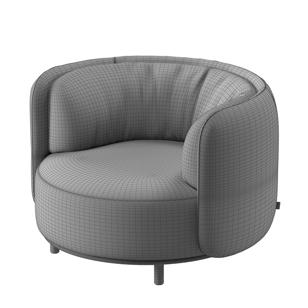 Natuzzi Wave Armchair 3D model - TurboSquid 1753981