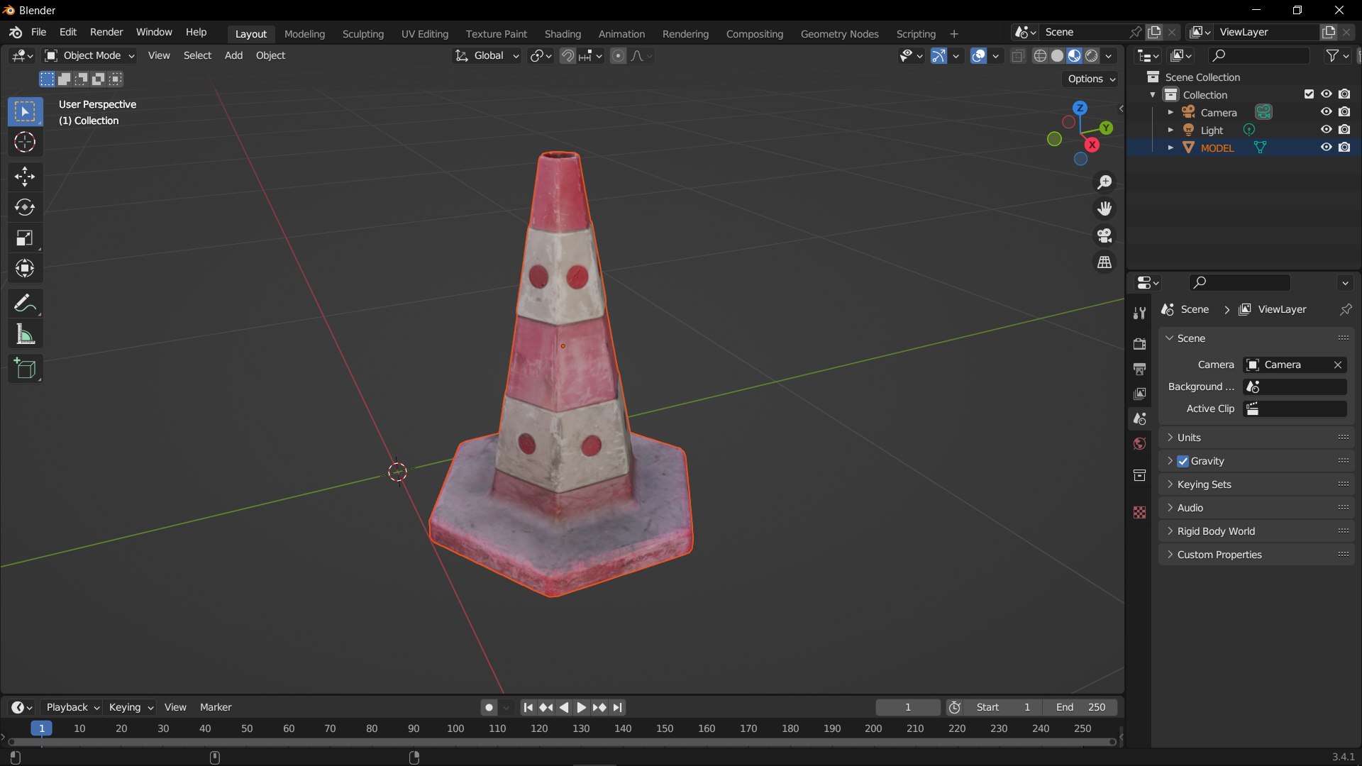 Traffic Cone 3D Model - TurboSquid 2077683