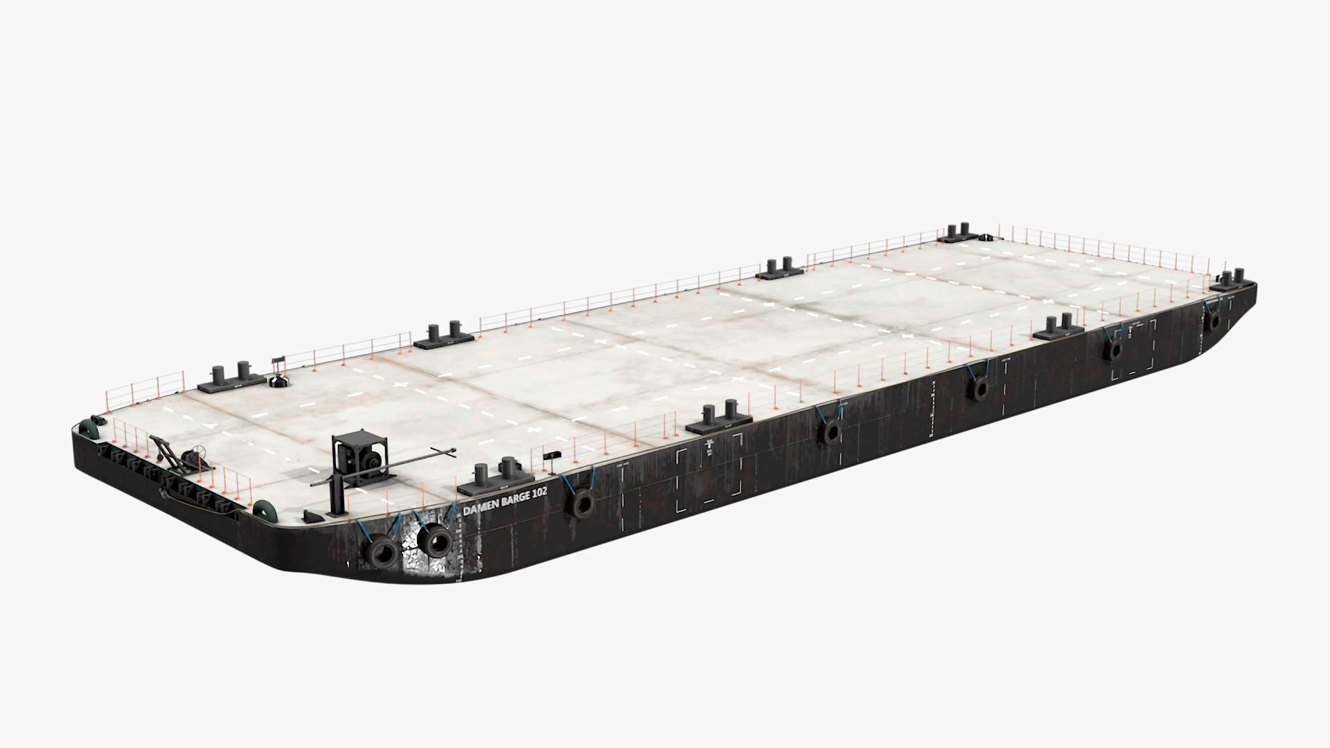 DAMEN Stan Pontoon Barge 3D Model - TurboSquid 2342628