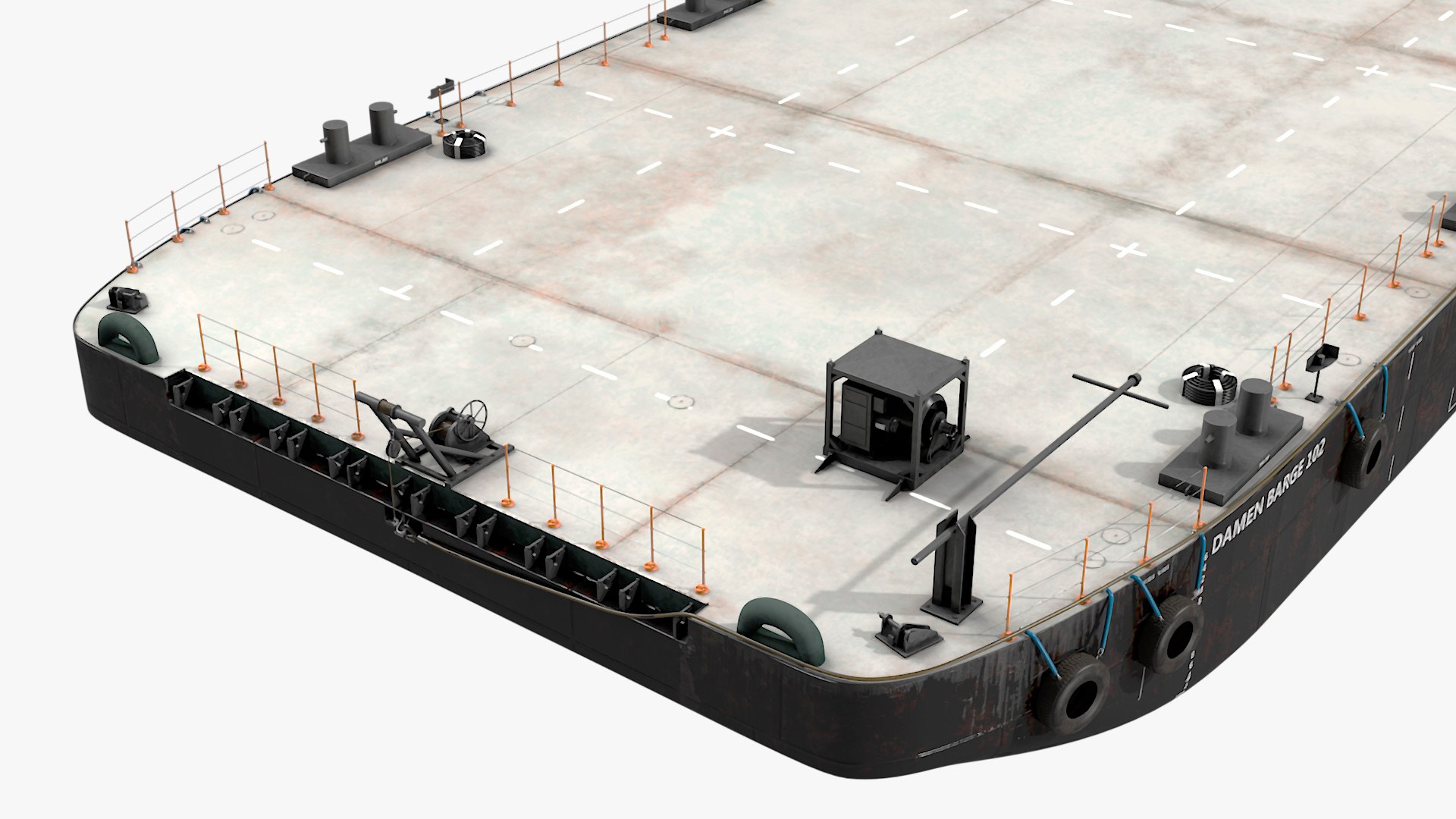 DAMEN Stan Pontoon Barge 3D Model - TurboSquid 2342628