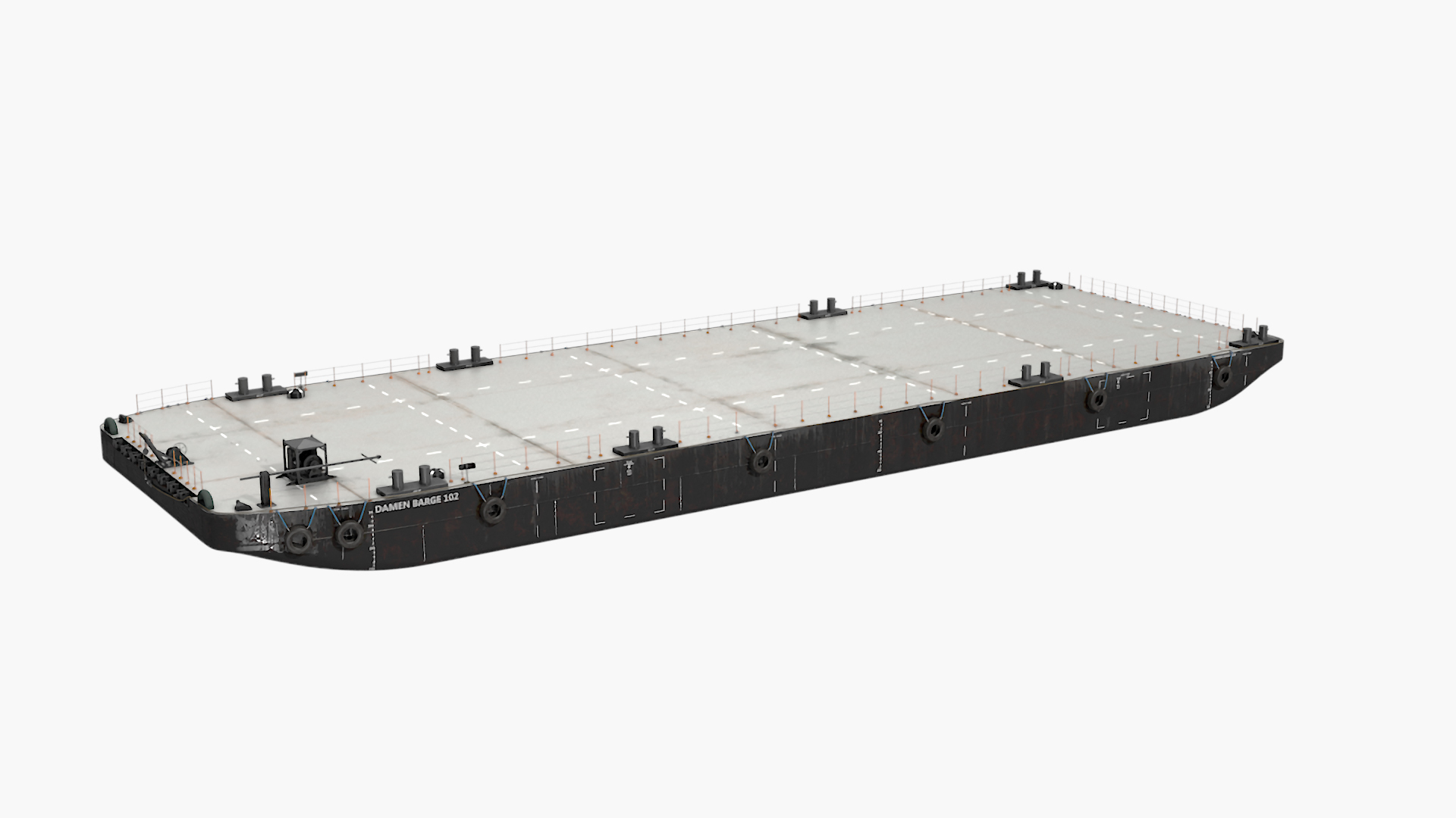 DAMEN Stan Pontoon Barge 3D Model - TurboSquid 2342628