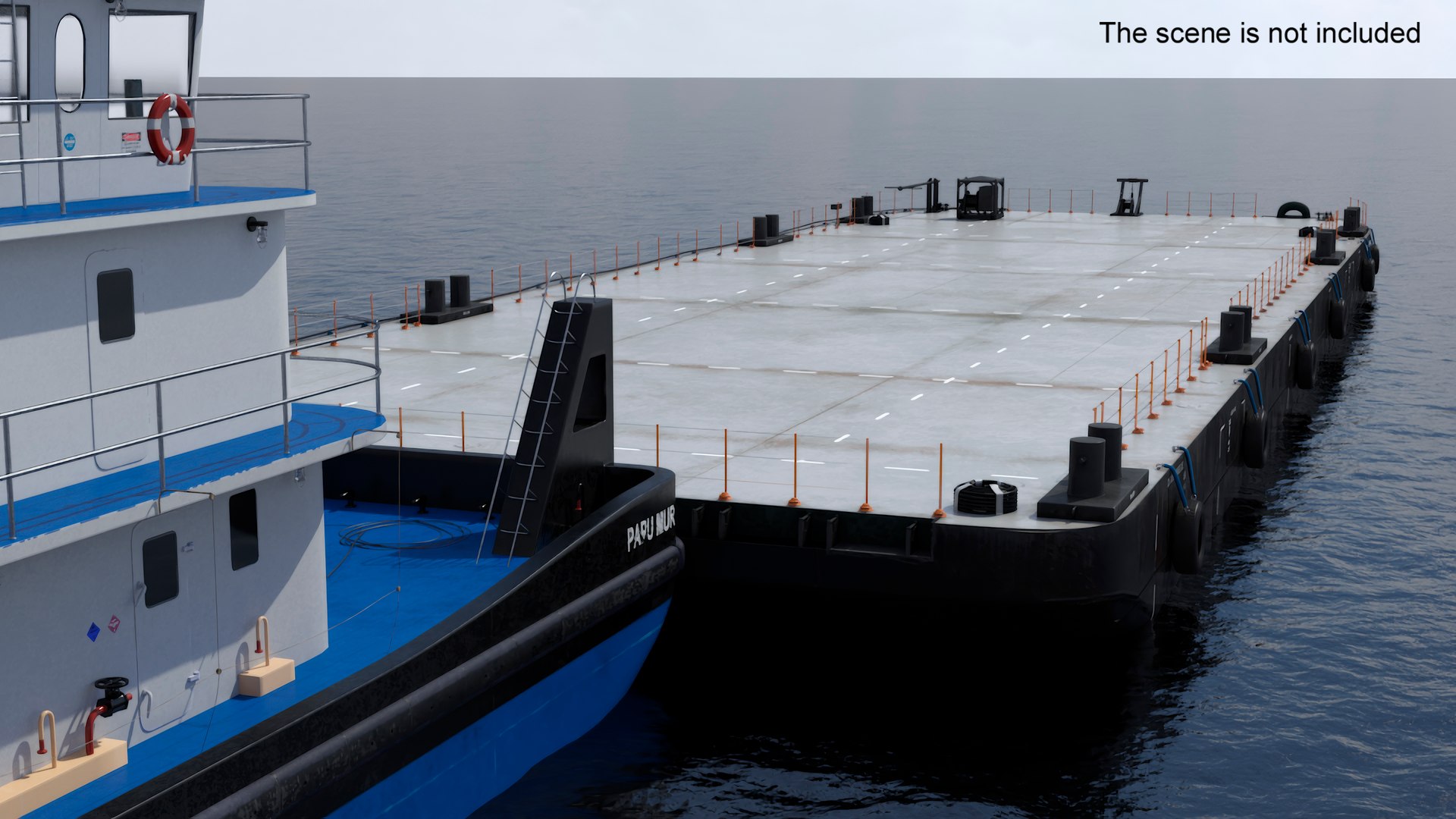DAMEN Stan Pontoon Barge 3D Model - TurboSquid 2342628