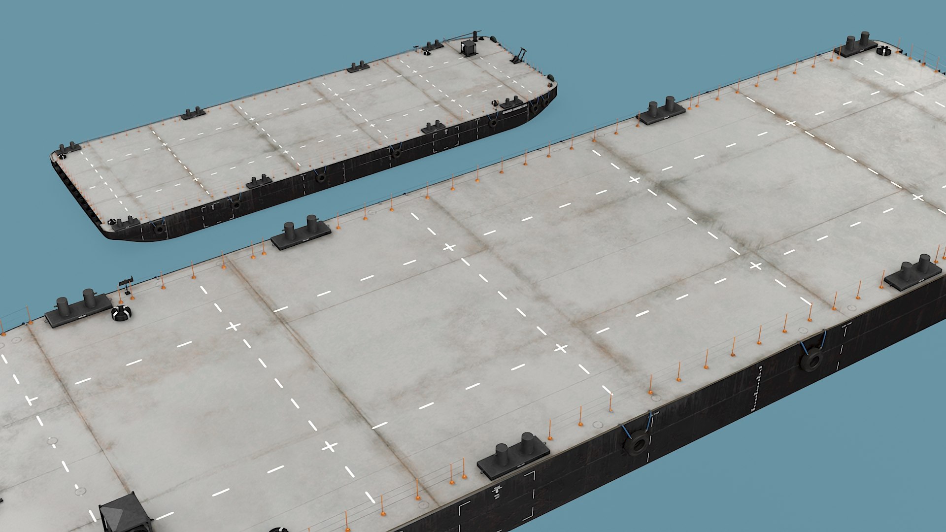 DAMEN Stan Pontoon Barge 3D Model - TurboSquid 2342628