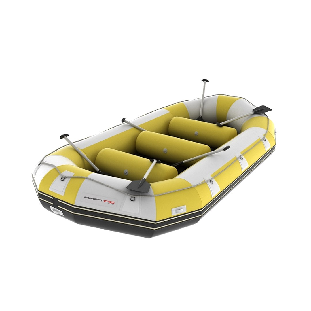 Rafting Boat 3d Model
