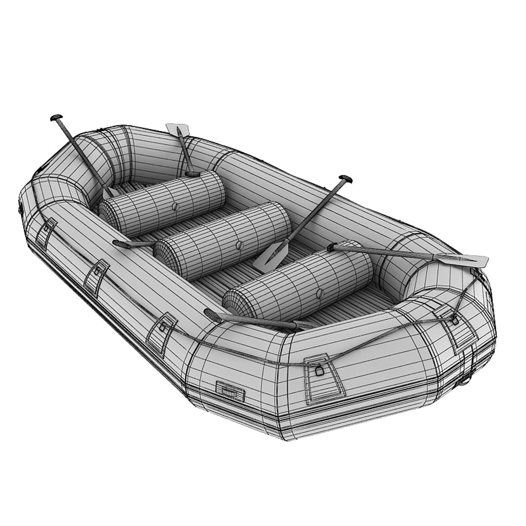 Rafting Boat 3d Model