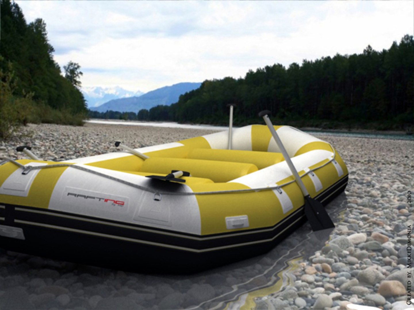 Rafting Boat 3d Model