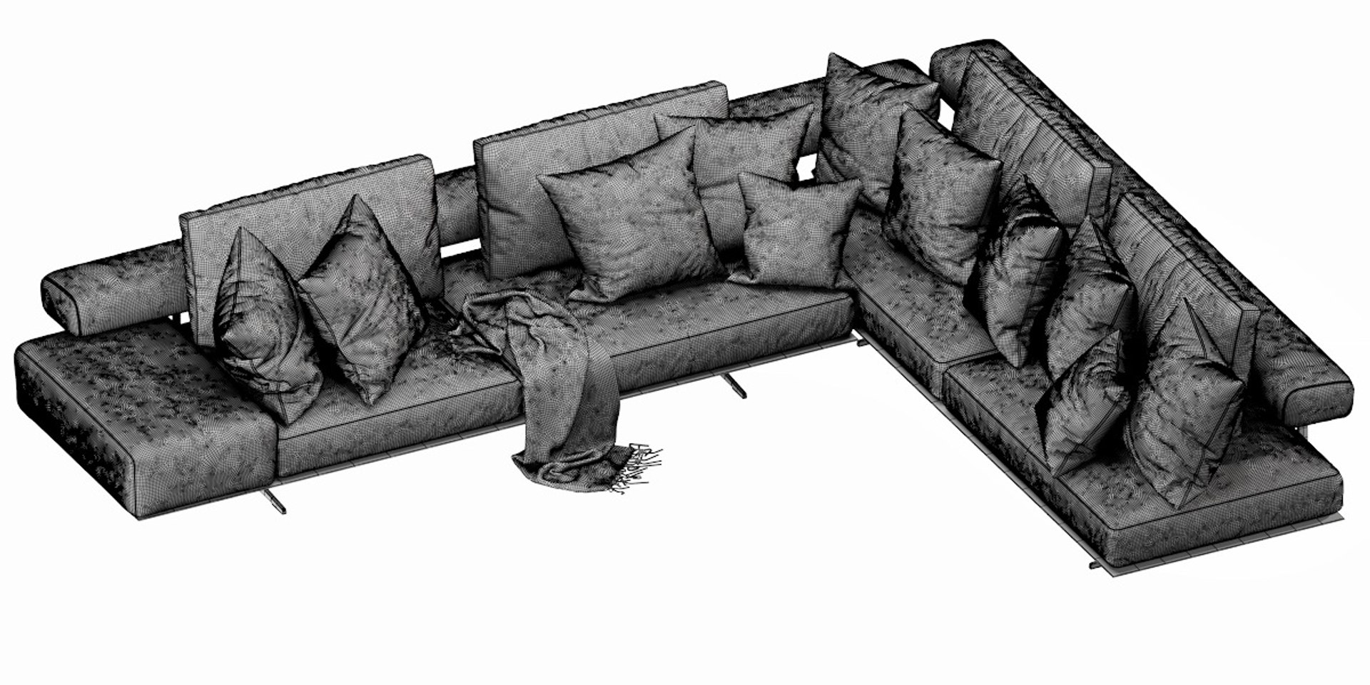 Flexform Wing Sectional 3D Model - TurboSquid 1506049