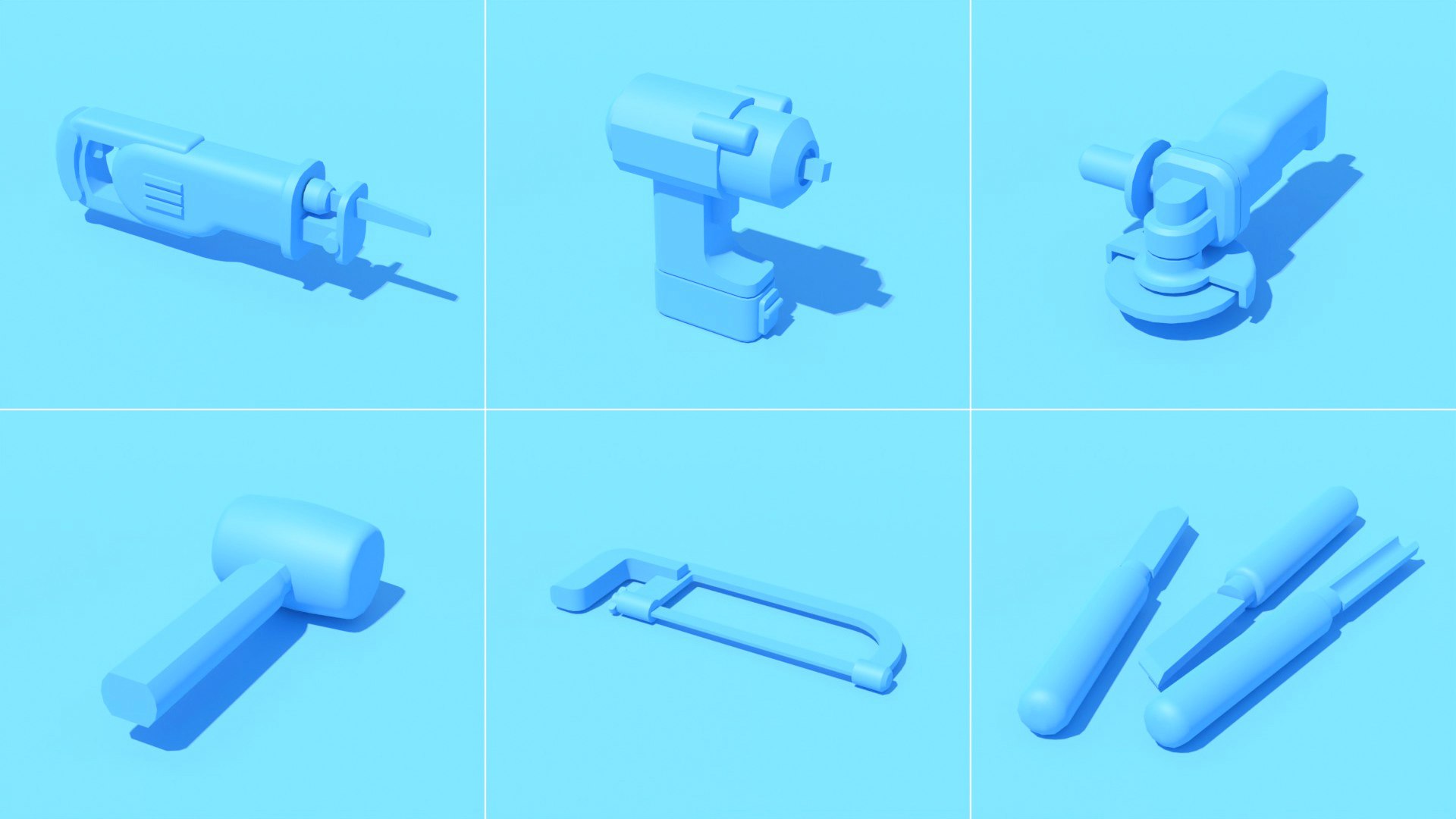 3D Model Stylized Low Poly Tools Collection 24 Count - TurboSquid 1997214