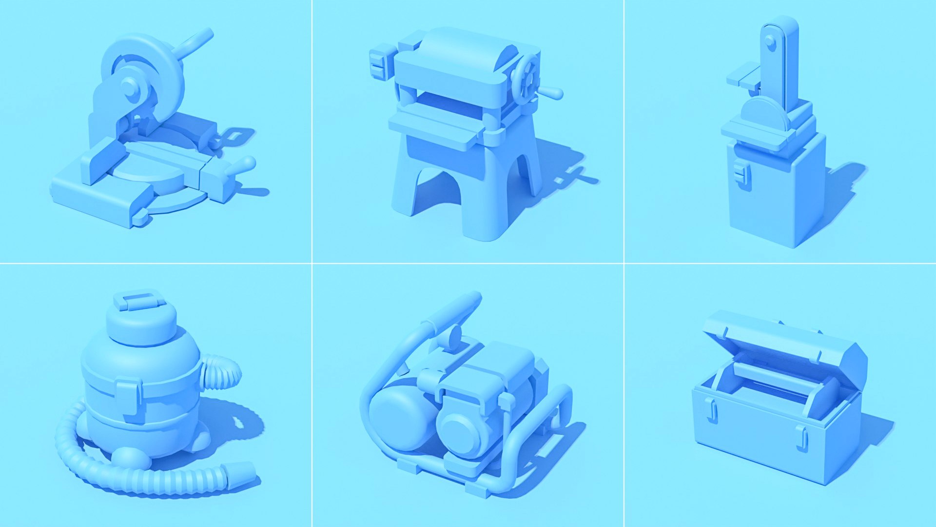 3D Model Stylized Low Poly Tools Collection 24 Count - TurboSquid 1997214