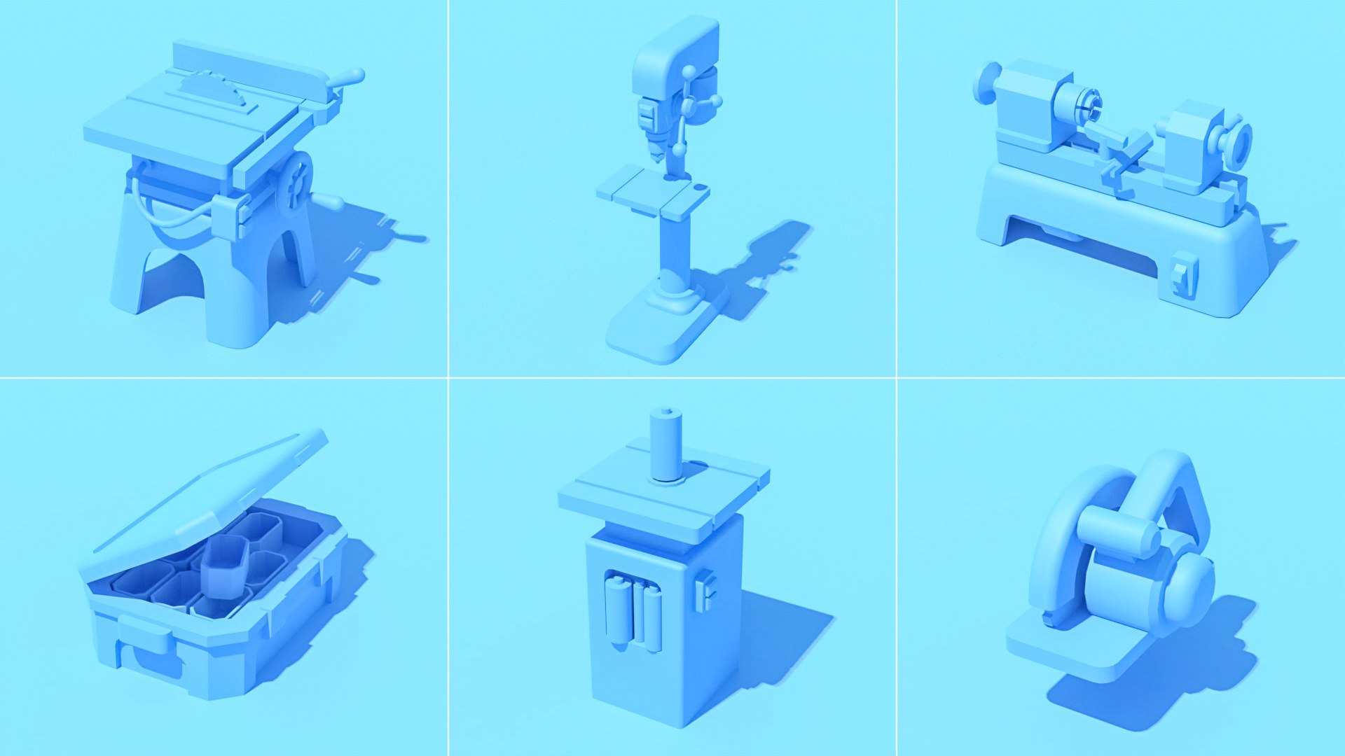 3D Model Stylized Low Poly Tools Collection 24 Count - TurboSquid 1997214