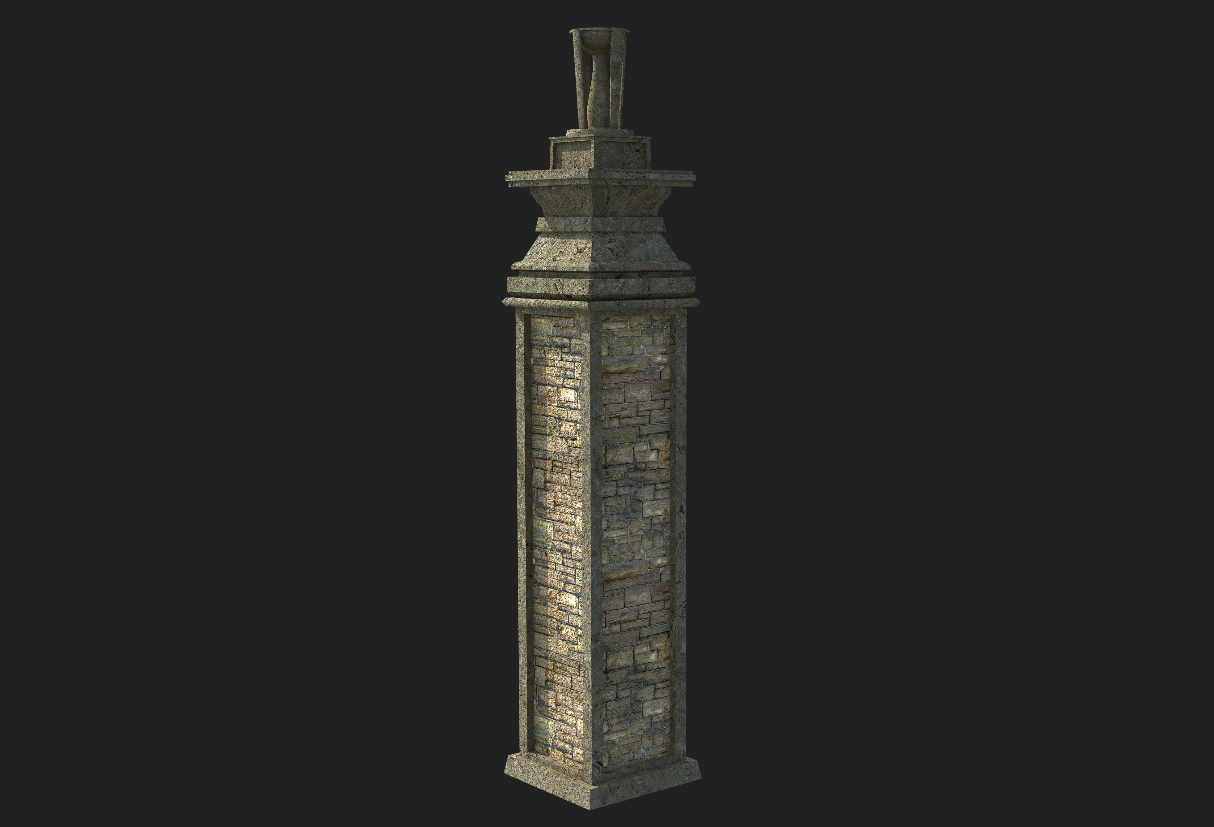 Free 3D Free Pillar Torch - TurboSquid 1901904