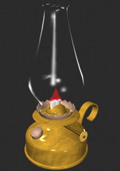 3d oil lamp drs model