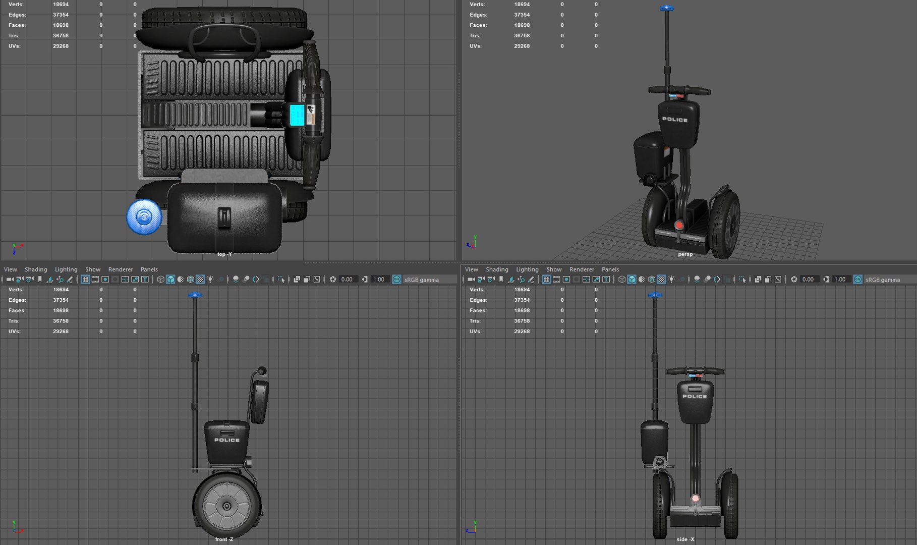 Segway Police Model - TurboSquid 1859585