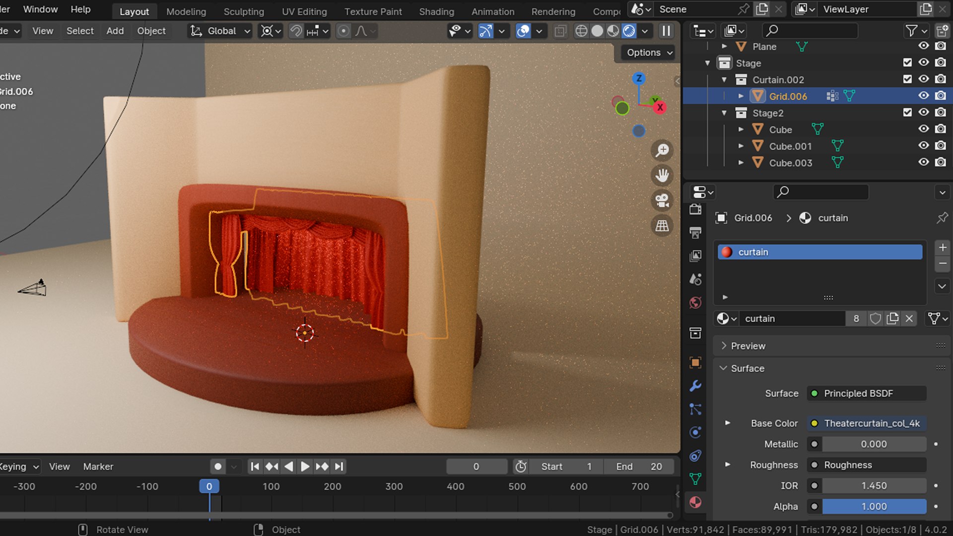 3D Theatre Stage - TurboSquid 2183476