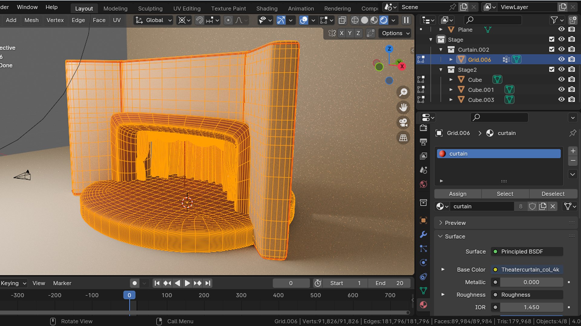 3D Theatre Stage - TurboSquid 2183476