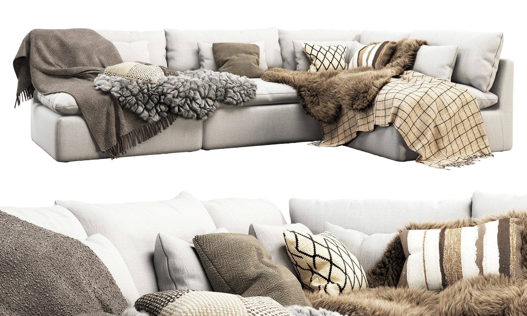 Aria Corner Sectional Sofa By SIXPENNY 3D Model - TurboSquid 2144367