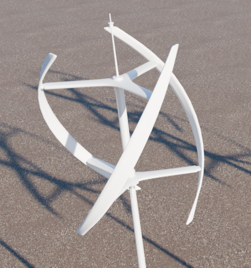 3D Vertical Wind Turbine Model - TurboSquid 2197892
