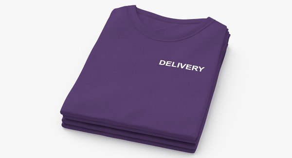 Female Crew Neck Folded Stacked Purple Delivery 01 model - TurboSquid ...