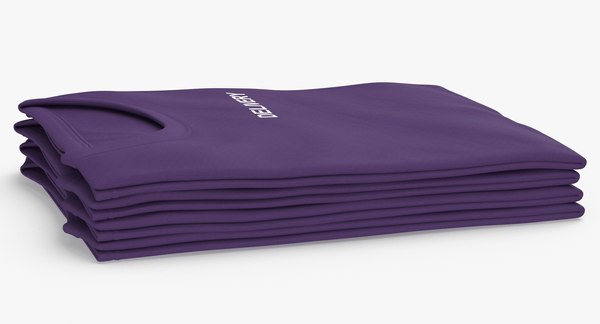 Female Crew Neck Folded Stacked Purple Delivery 01 model - TurboSquid ...
