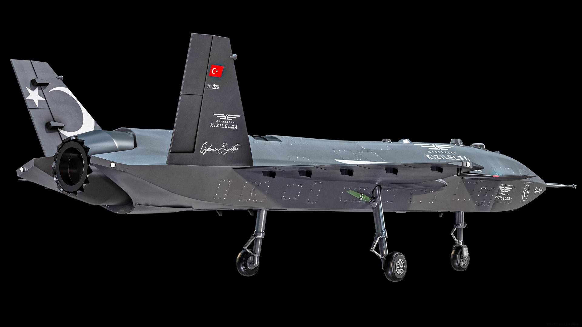 Bayraktar Kizilelma MIUS UCAV PBR Model - TurboSquid 2285381