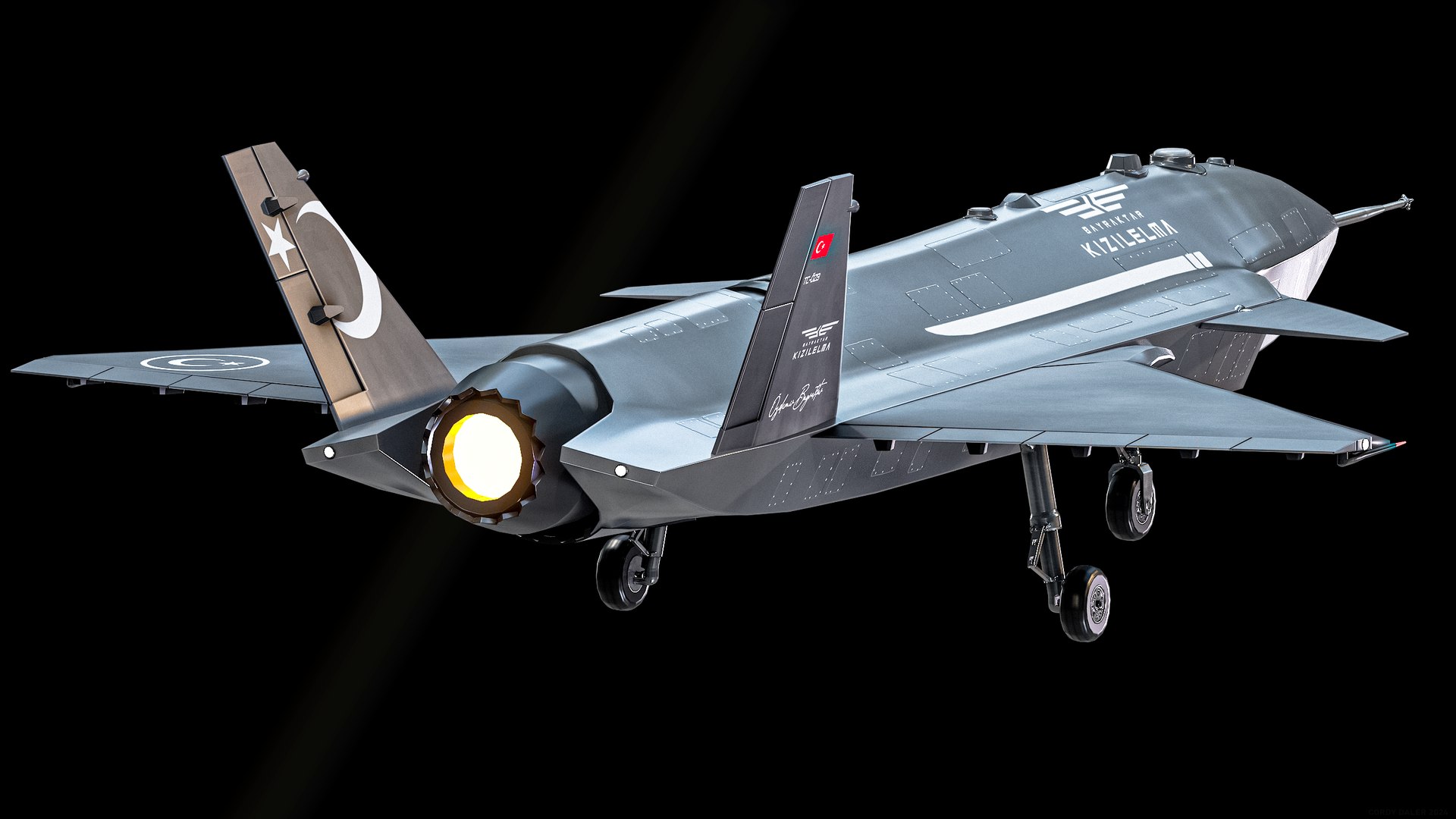 Bayraktar Kizilelma MIUS UCAV PBR Model - TurboSquid 2285381