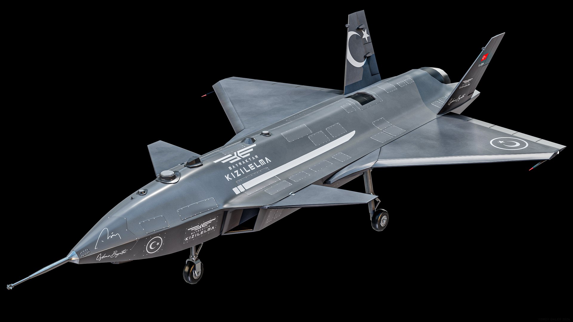 Bayraktar Kizilelma MIUS UCAV PBR Model - TurboSquid 2285381