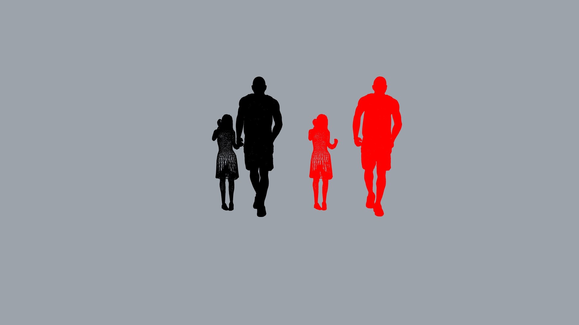 3D Father And Daughter - TurboSquid 2240413