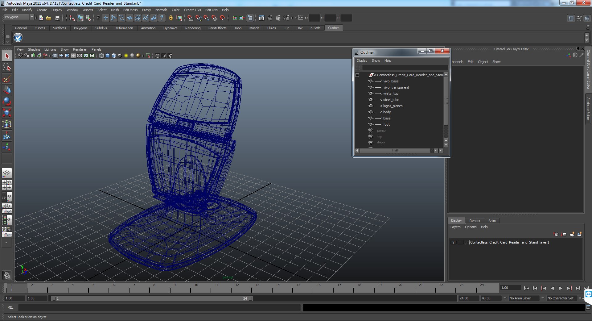 3D Contactless Credit Card Reader Model - TurboSquid 1214461
