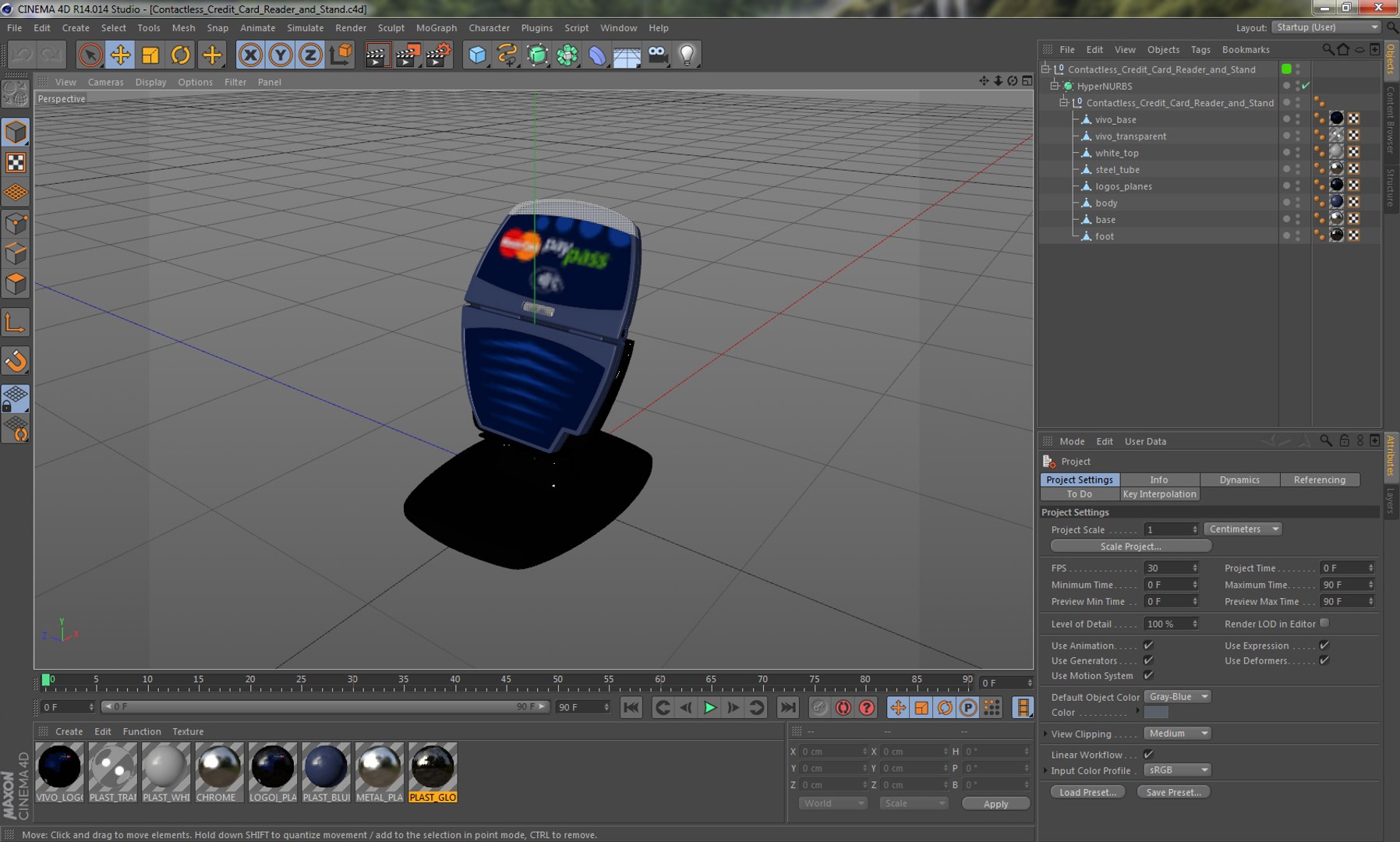 3D Contactless Credit Card Reader Model - TurboSquid 1214461