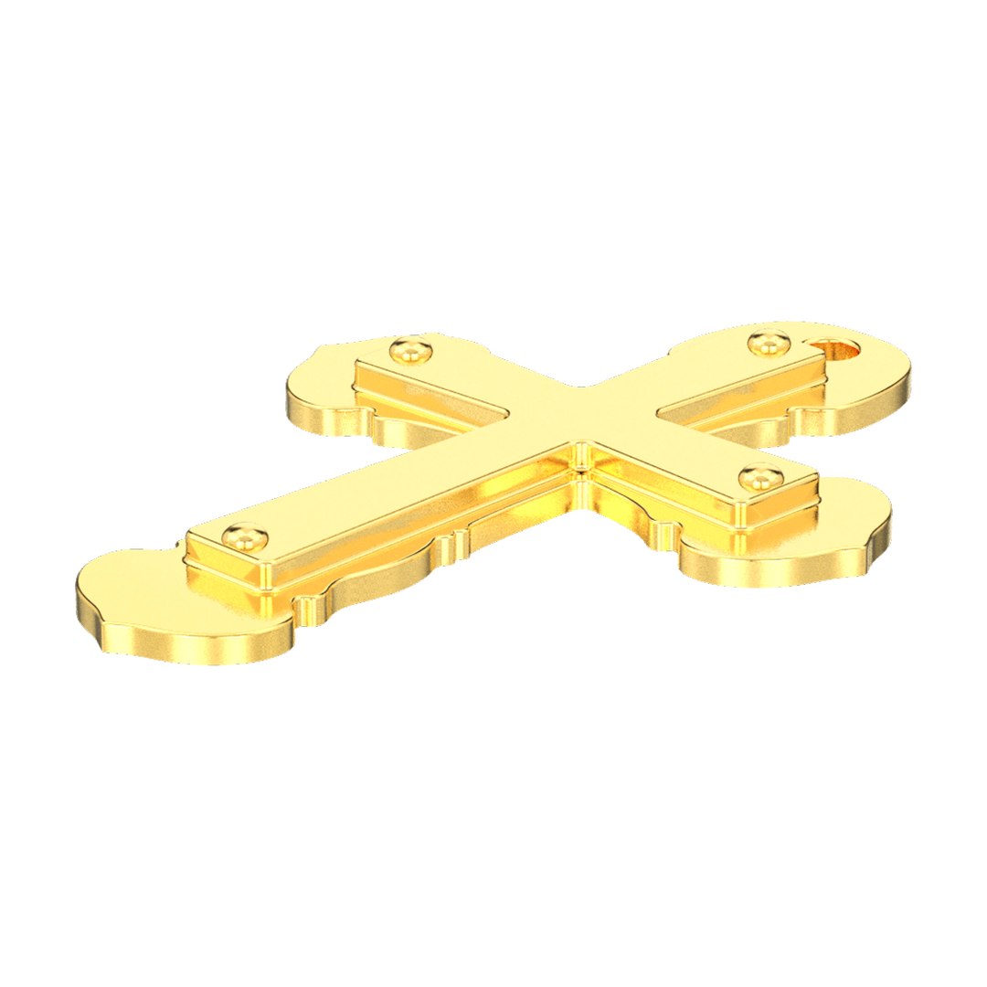 3D Model Double Cross Pendant - TurboSquid 1422615
