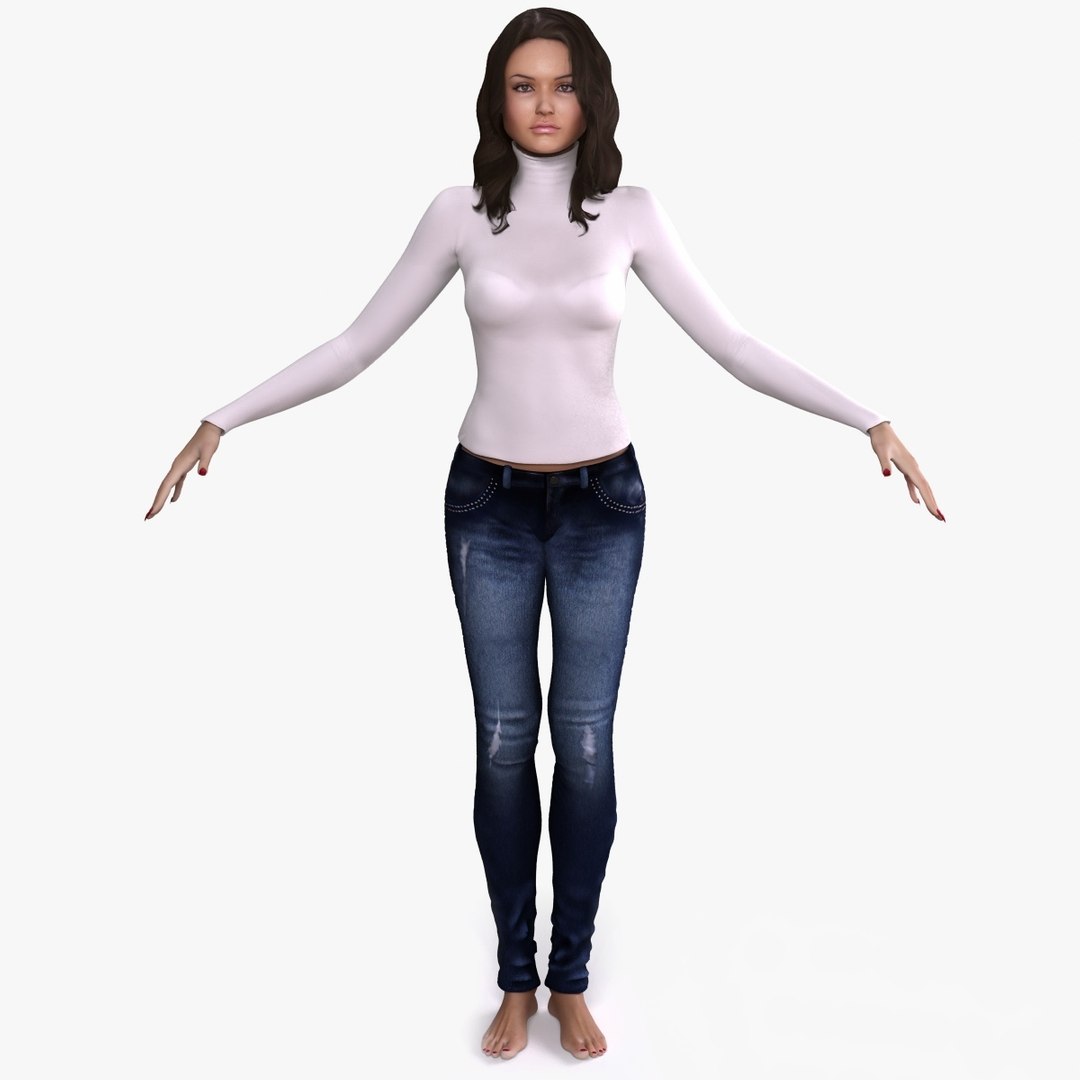 3dsmax American Woman Character Allison
