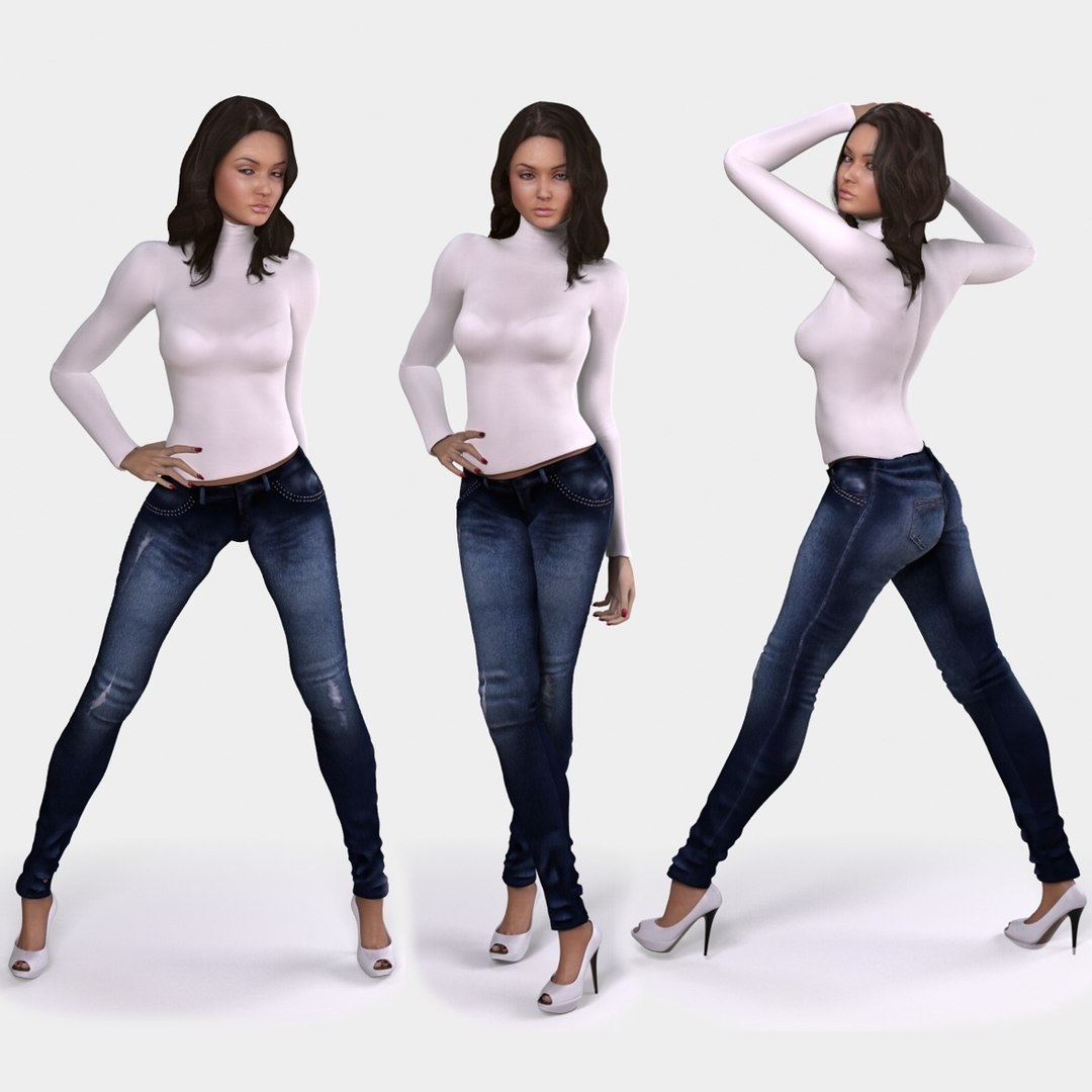 3dsmax American Woman Character Allison