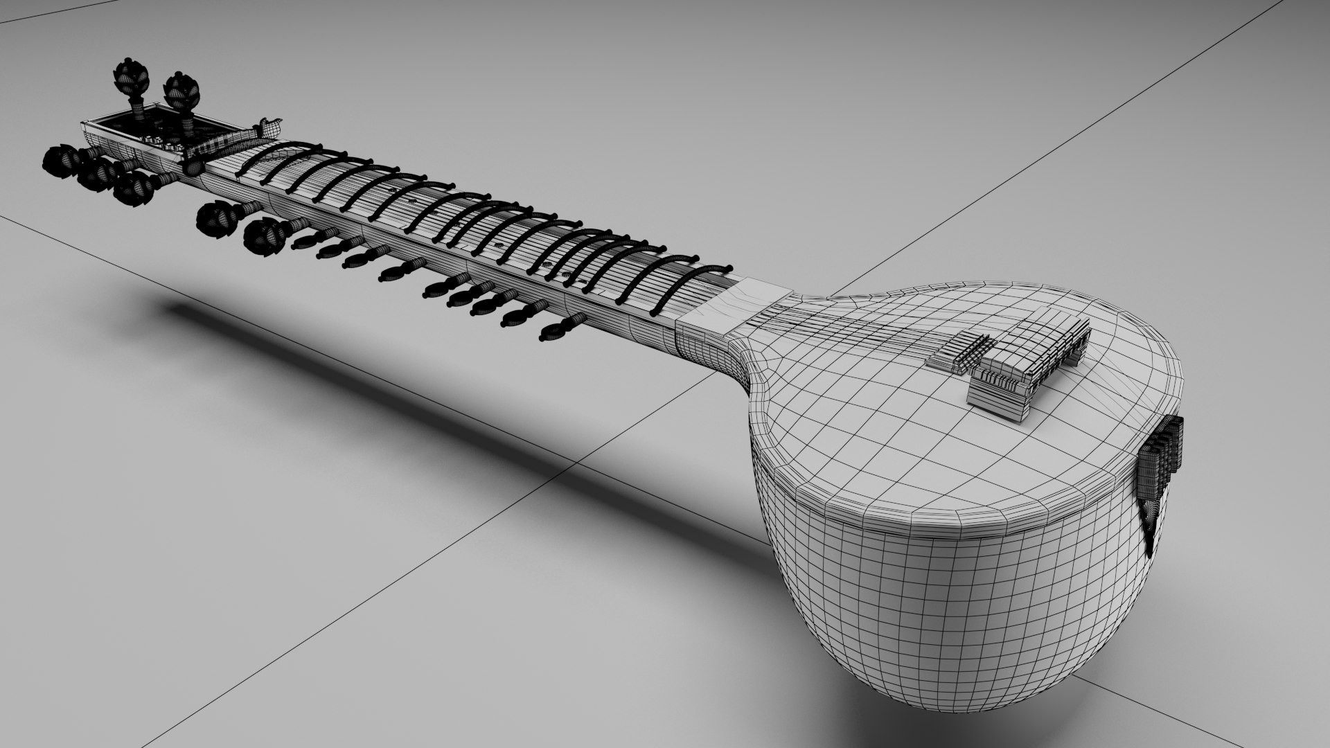 Sitar 3D Model - TurboSquid 1757306