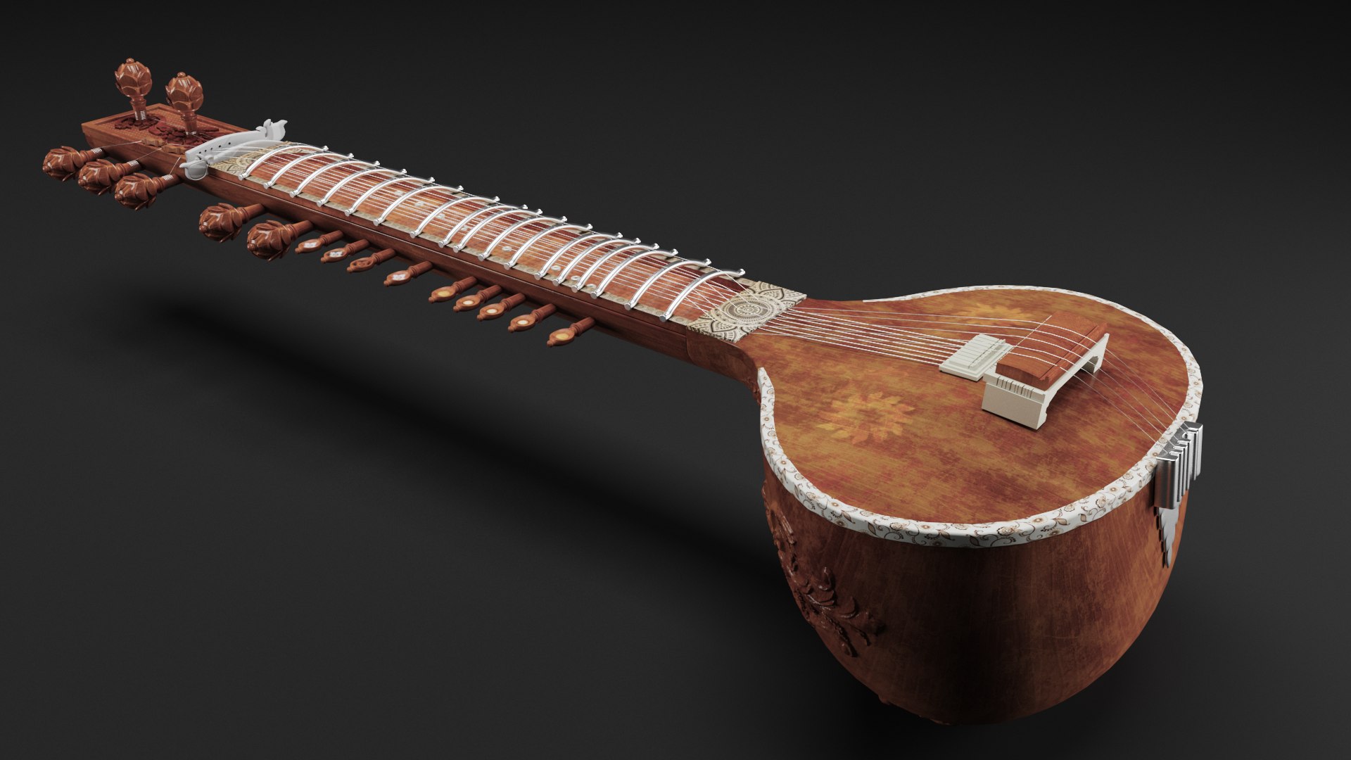 Sitar 3D Model - TurboSquid 1757306