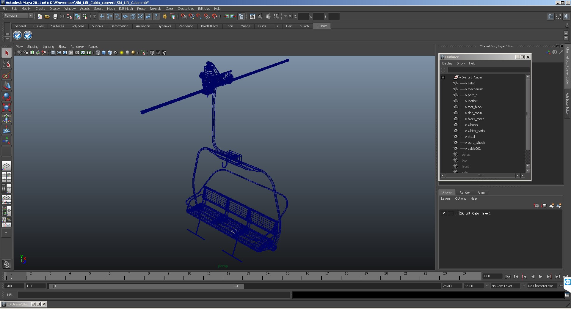 3D Ski Lift Cabin - TurboSquid 1345749