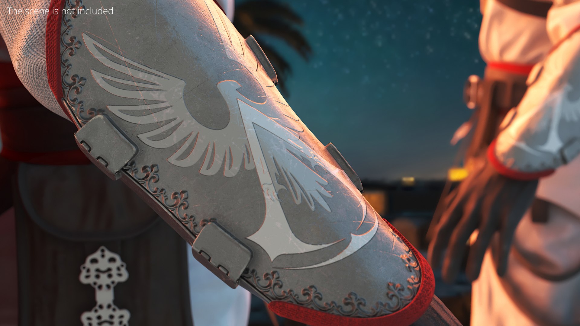 Assassin Battle Bracers With Eagle Engraving Silver 3D - TurboSquid 2476246