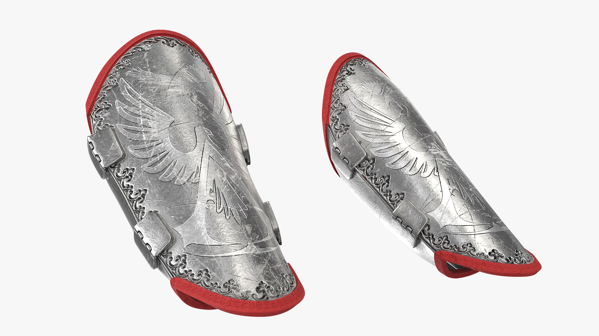 Assassin Battle Bracers With Eagle Engraving Silver 3D - TurboSquid 2476246