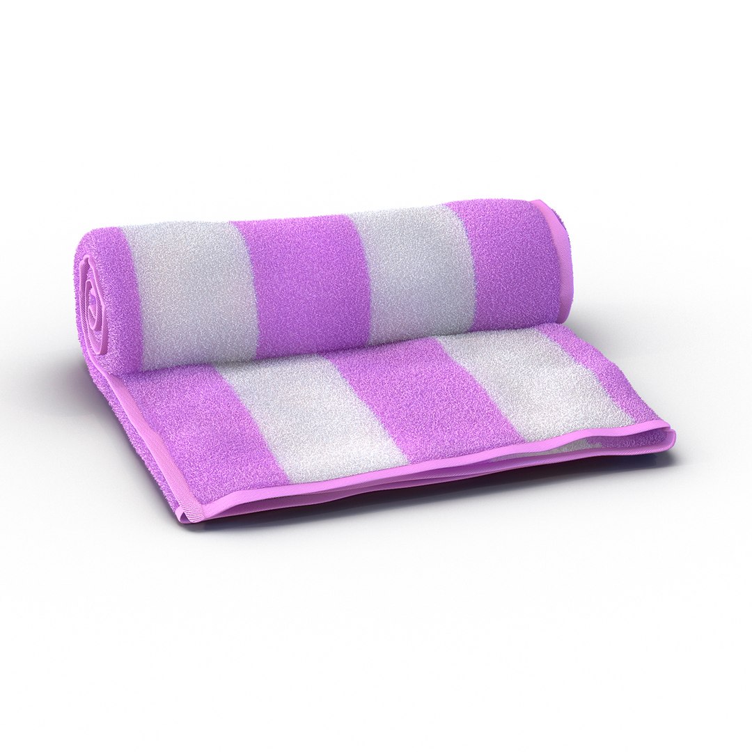 3d max beach towel pink