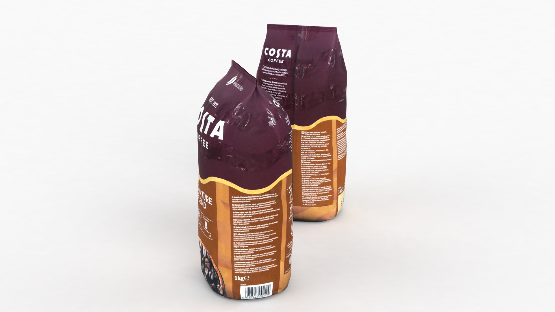 3D Coffe Bag Costa Signature Blend 1000g 2024 - TurboSquid 2287971
