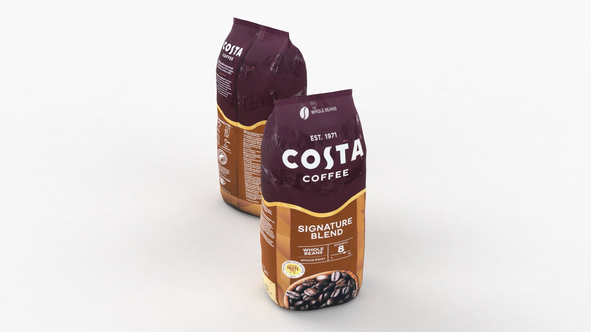 3D Coffe Bag Costa Signature Blend 1000g 2024 - TurboSquid 2287971