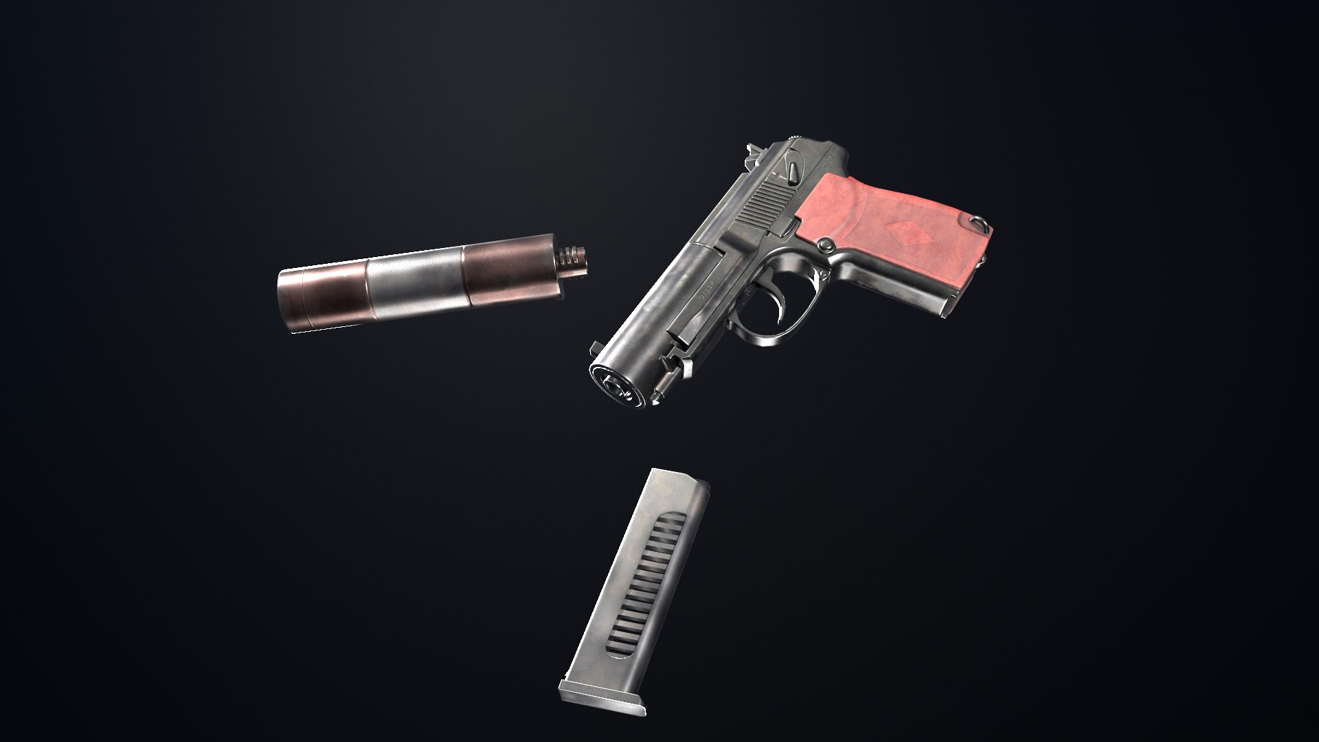 Silencer Pistol 6P9 3D Model - TurboSquid 2077419