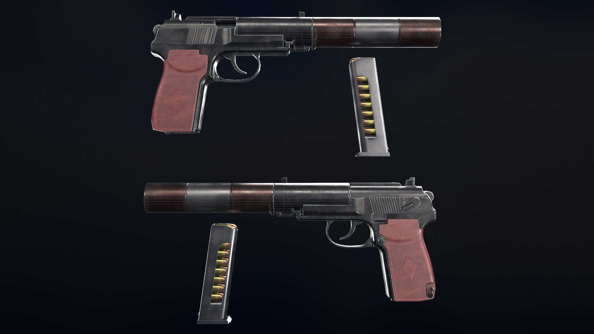 Silencer Pistol 6P9 3D Model - TurboSquid 2077419