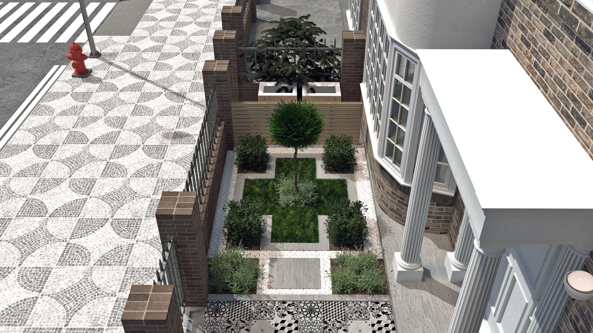 3D Model Georgian Style Frontage - TurboSquid 2195349