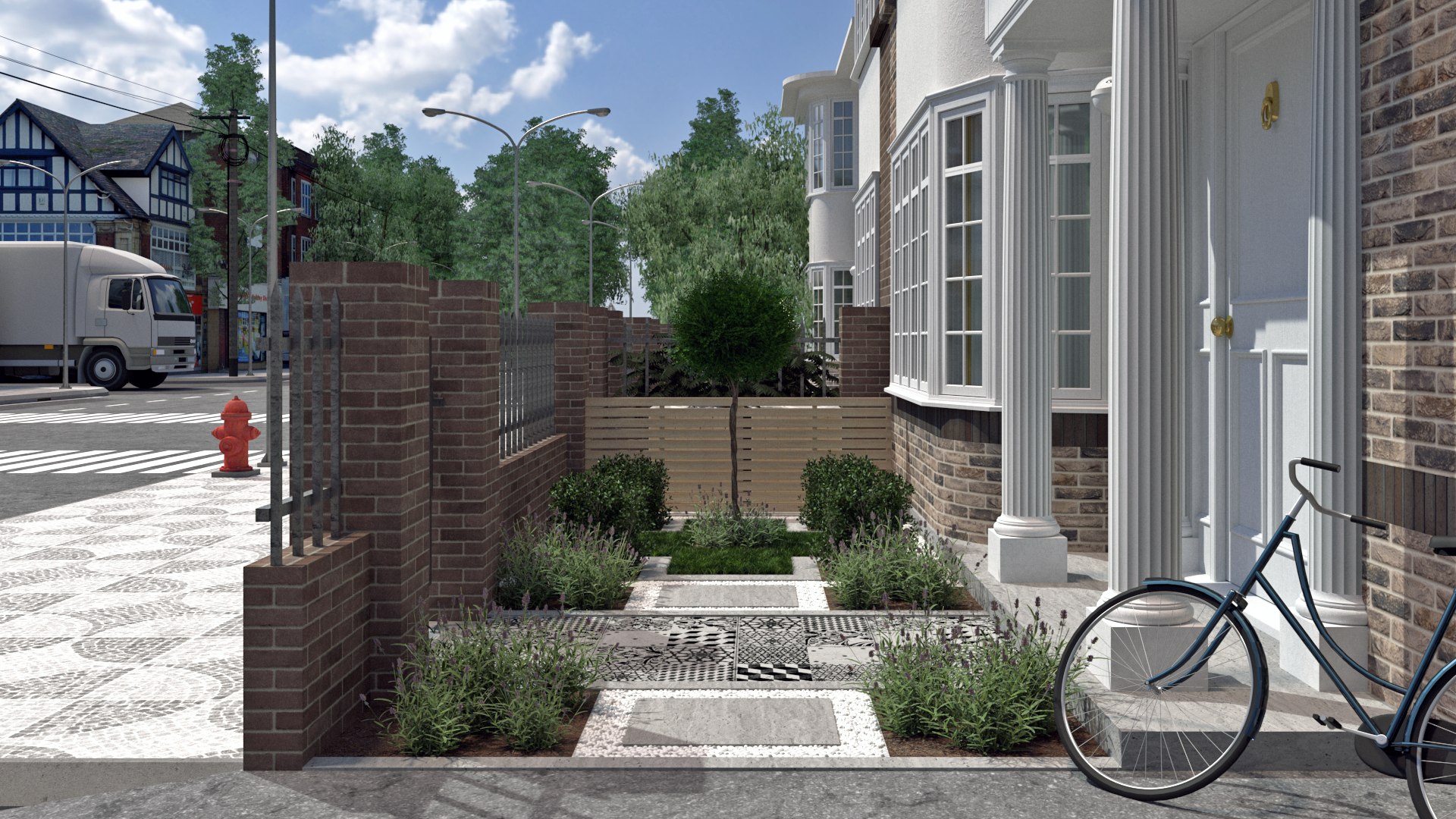 3D Model Georgian Style Frontage - TurboSquid 2195349