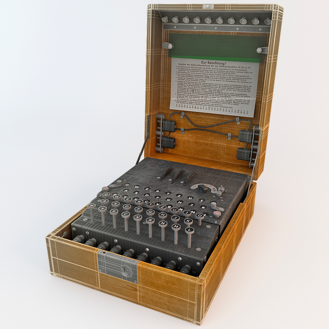 3d encryption machine military model
