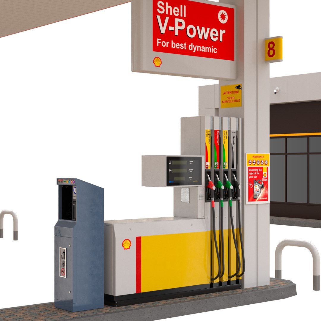 Gas Station Shell 3D Model - TurboSquid 2011965