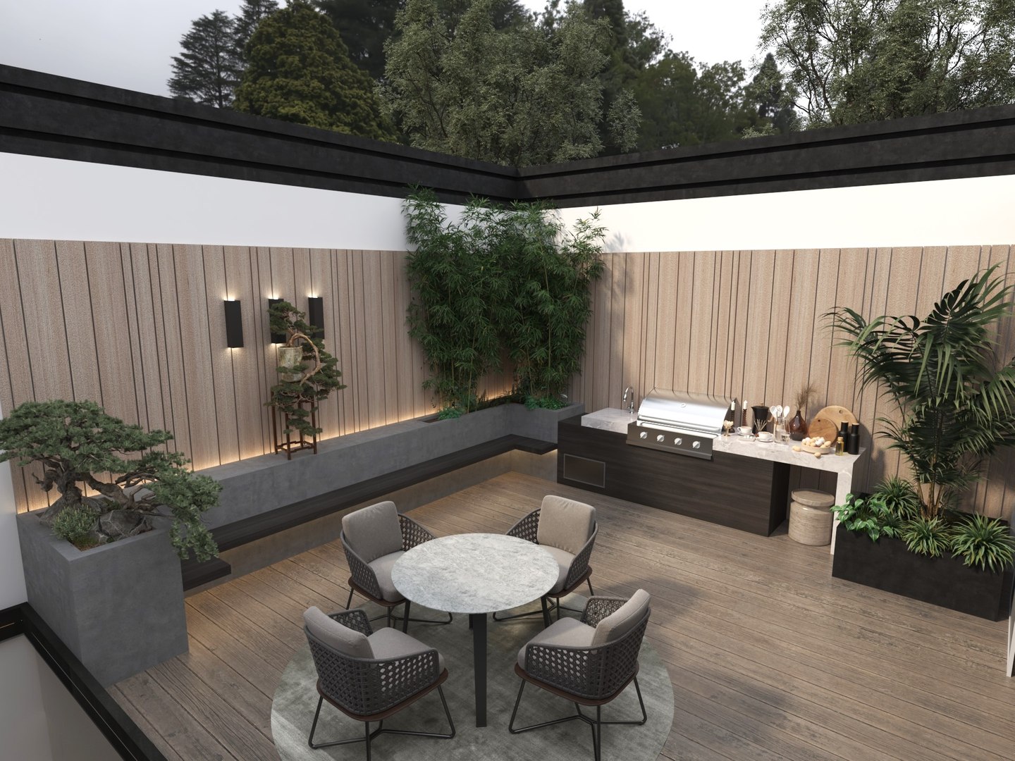 3D Model Modern Courtyard 3D Model - TurboSquid 2218759